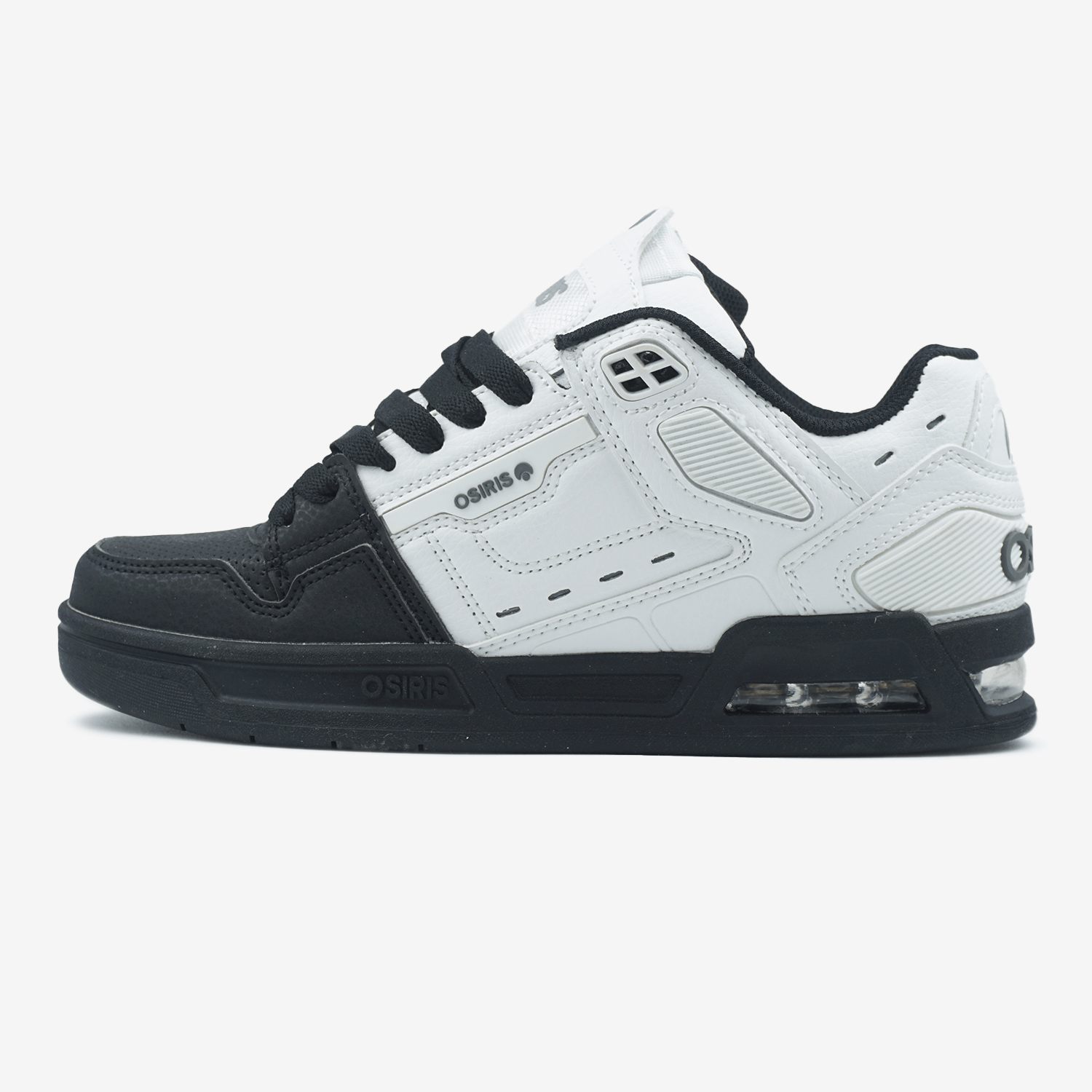 Черно-белые Кроссовки Osiris Peril White Black. Размеры 36-45. Кожа..