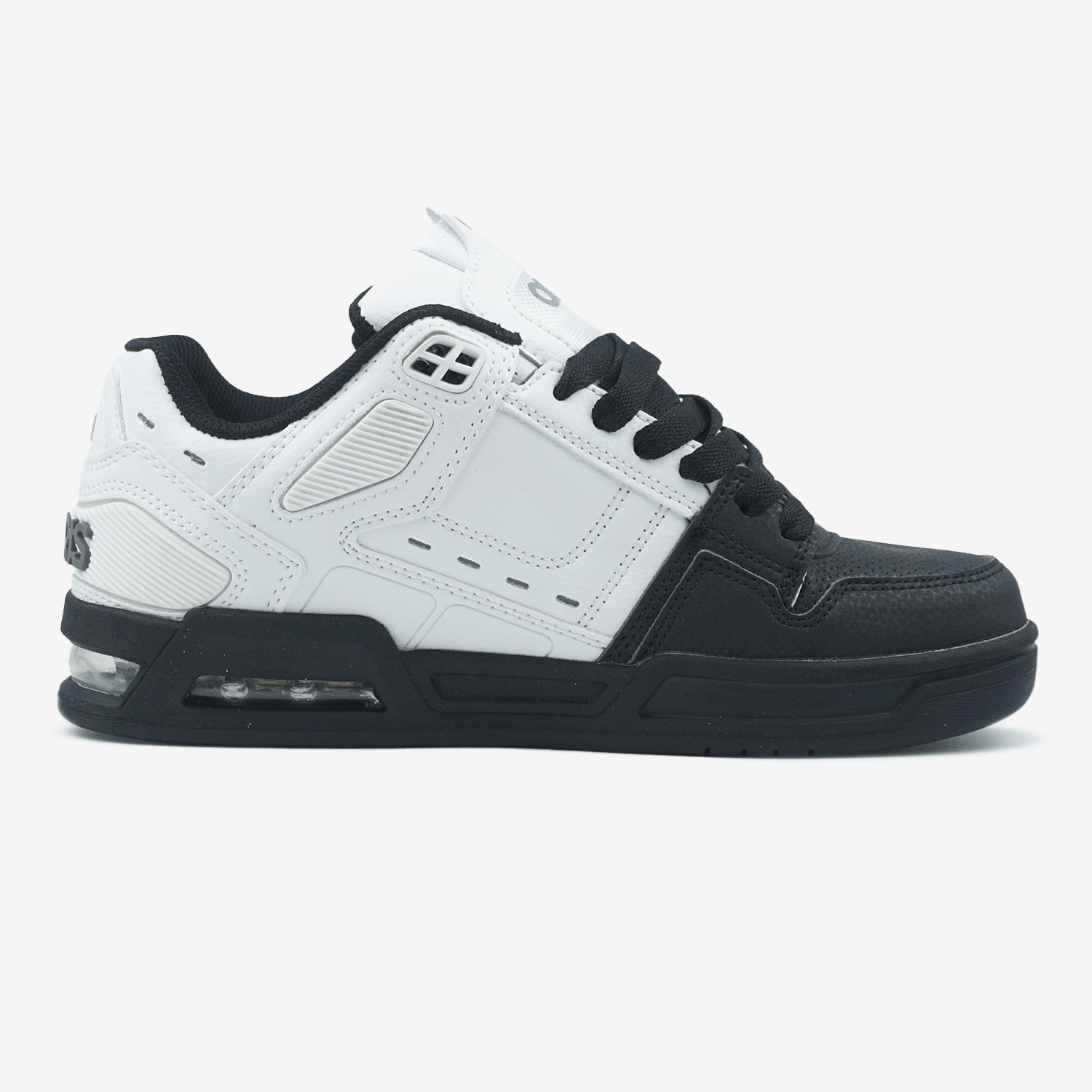 Черно-белые Кроссовки Osiris Peril White Black. Размеры 36-45. Кожа..